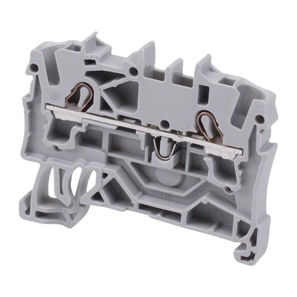 2002-1201 WAGO Grey 2-Way DIN Rail Mount Terminal Block 4mm² 24A | eBay