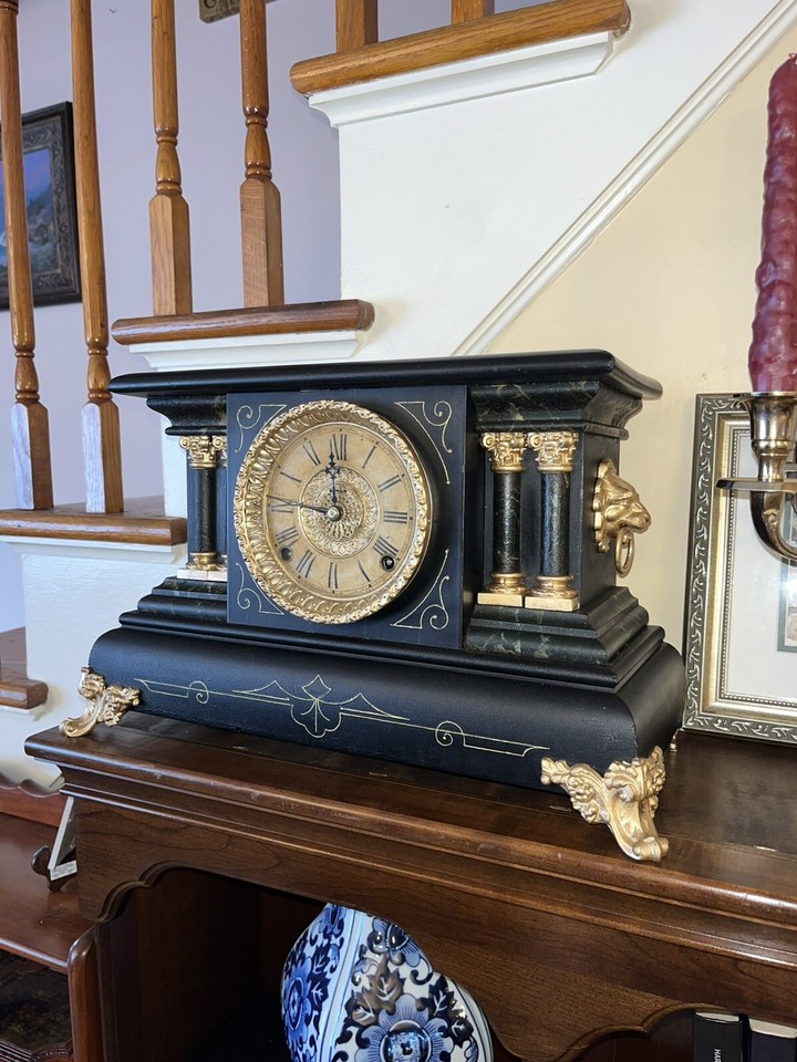 antique ingraham Bristol Conn mantle clock 8 Day Excellent Condition ...