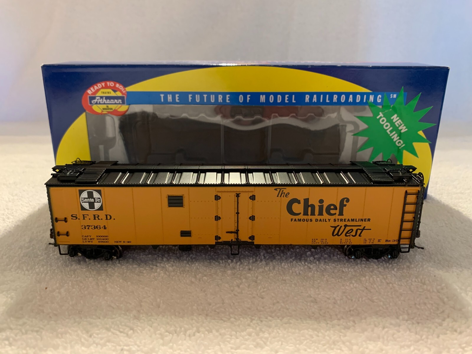 Athearn #94510 HO Scale ATSF "Chief" 50' Ice Bunker Reefer Early Map ...