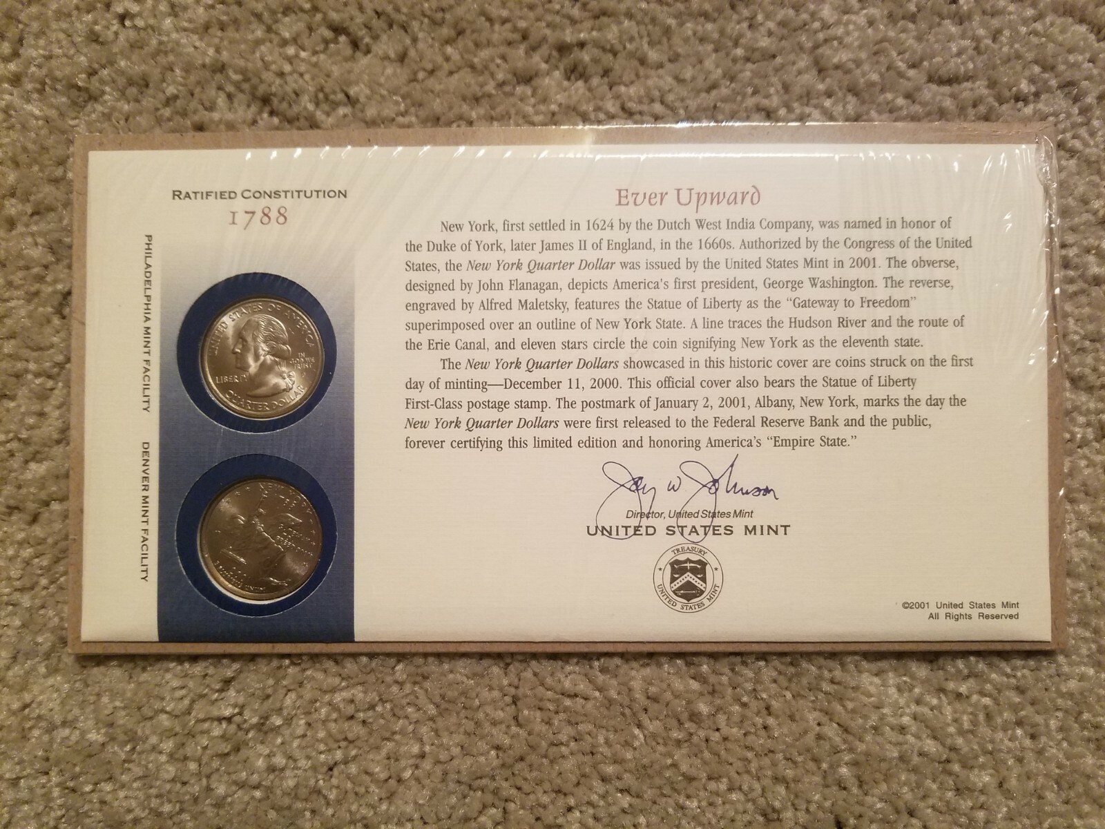 Lot of 6 U. S. Mint State Quarter First Day Coin Covers - SC, NH, VA ...