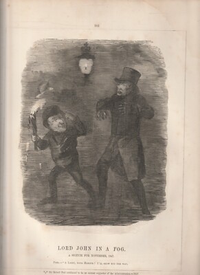 PUNCH , JOHN LEECH ORIGINAL PRINT , 1862 ,LORD JOHN IN A FOG , 1847 ...