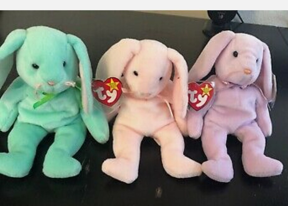 FLIPPITY, FLOPPITY, an HOPPITY. ty retired original beanie babies rare ...