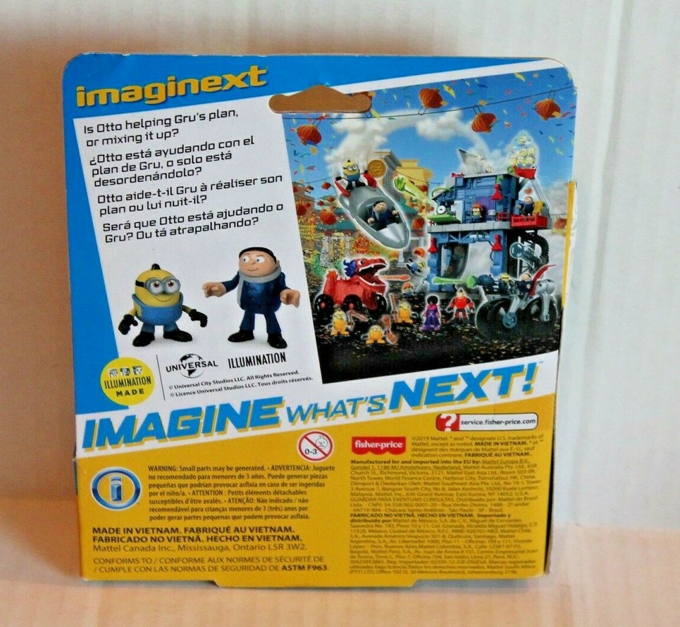 Fisher-Price Imaginext Minions : The Rise of Gru Otto & Gru Figures NEW ...