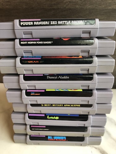HUGE Super Nintendo SNES LOT (9) Retro Cartridge Games Bundle ...