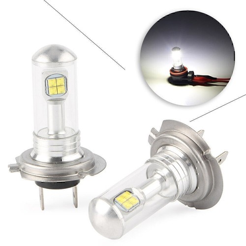 2pcs 80W H7 LED Headlight Fog Reading Signal Light Lamp Bulb 6000K ...