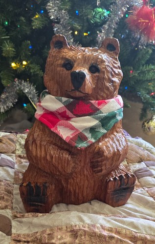 Devyon Harrison Carved Wooden Bear Folk Art Collectable Signed | eBay