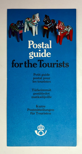 1972 Sweden Postal Guide For International Tourists Vintage Travel ...
