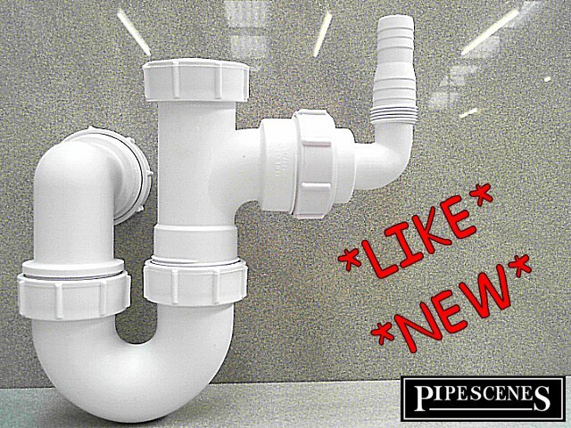 U Bend Trap Washing Machine Dish Washer Hose Connection Spigot with Nut ...