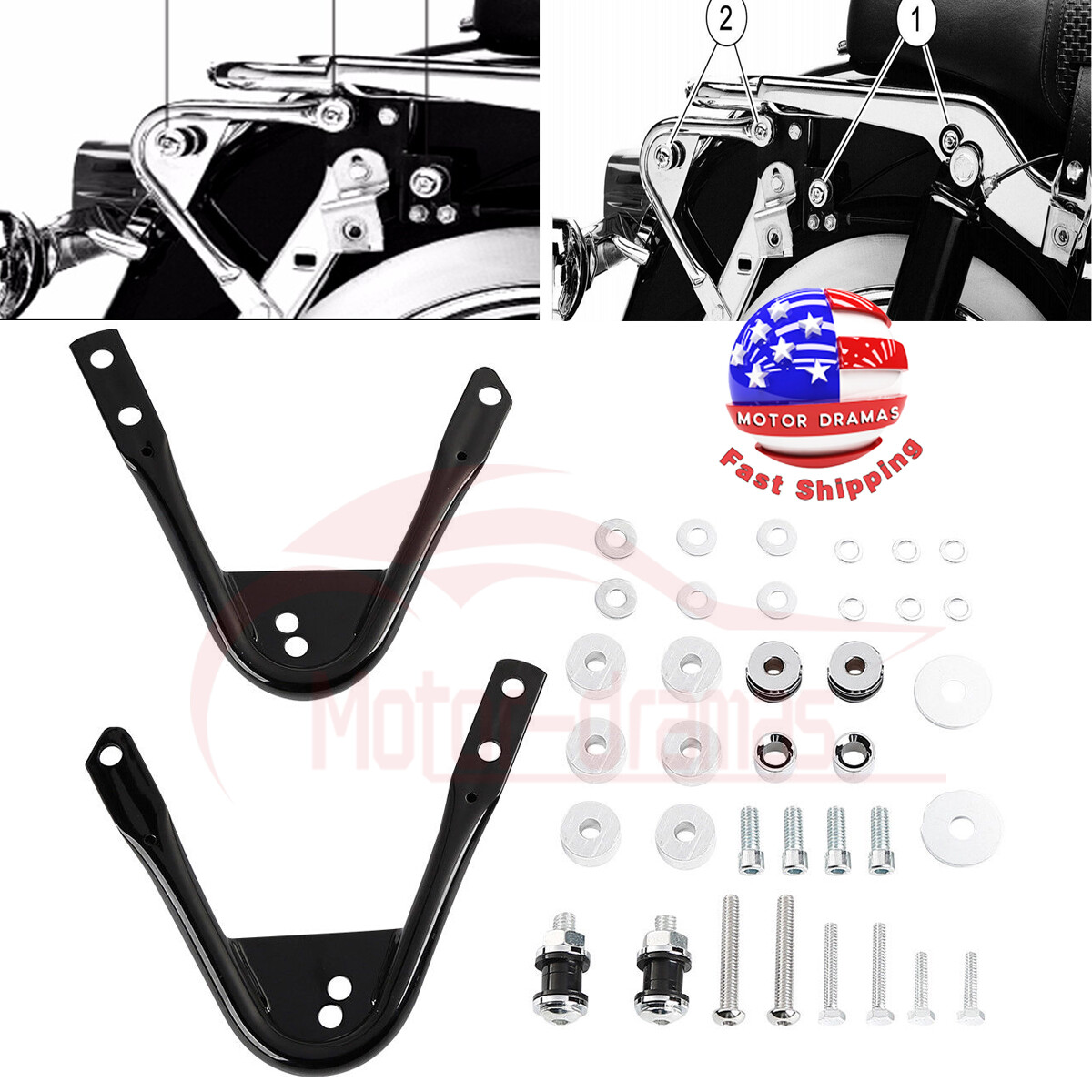 Detachable Docking Hardware Kits For Harley Road King Street Electra ...