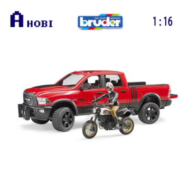 Bruder 1:16 Scale RAM 2500 Power Wagon Ducati Scrambler Desert Sled Off ...