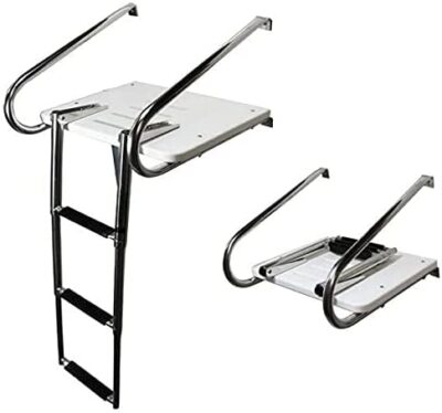 Boat Platform Ladder 3 Steps Swim Polyethylene Inboard/Outboard ...