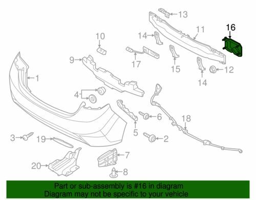 Hyundai OEM 11-13 Elantra Rear Bumper-bumper Bracket Right 866423Y000 ...