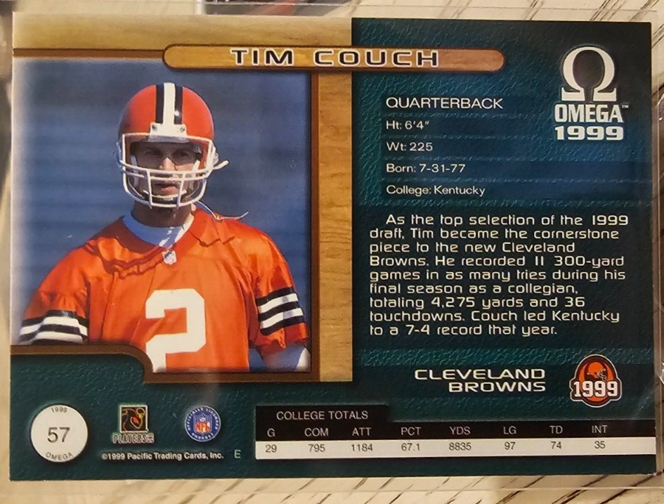 1999 Pacific Omega Tim Couch RC #57 Cleveland Browns | eBay