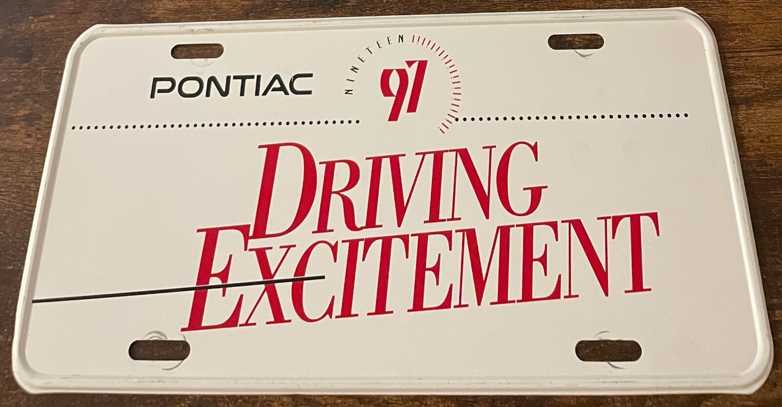 1997 Pontiac Driving Excitement Booster License Plate Trans Am Firebird ...