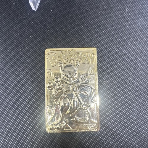 1999 MEWTWO #150 Gold Bar Card Limited Edition Burger King Gold Plated ...