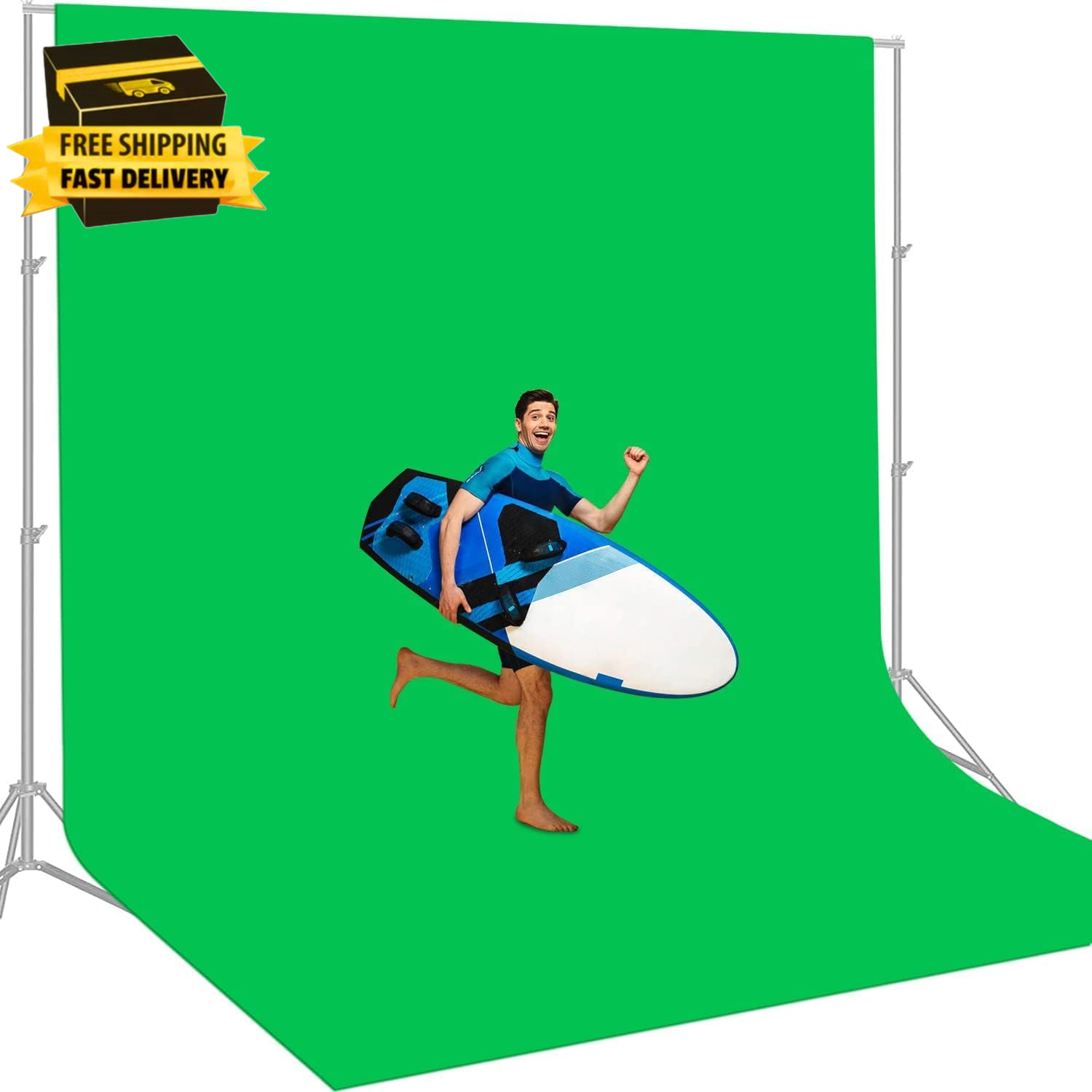 12 X 10 FT Large Green Screen Backdrop for Photography, Greenscreen ...