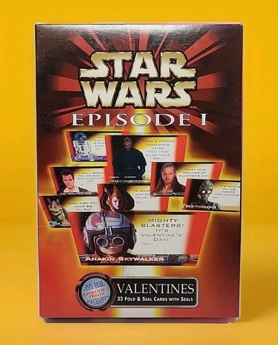 STAR WARS EPISODE 1 Fan Club- New Vintage Valentines Cards - 32 CARDS ...