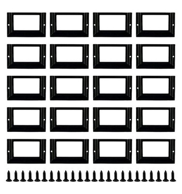 Kyuionty 20Pcs Antique Label Holder 3.1" x 2" Metal Name Card Frame for ...