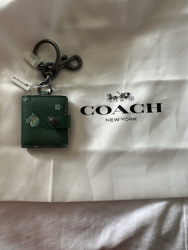 Coach Dark Green Leather Key Fob | eBay