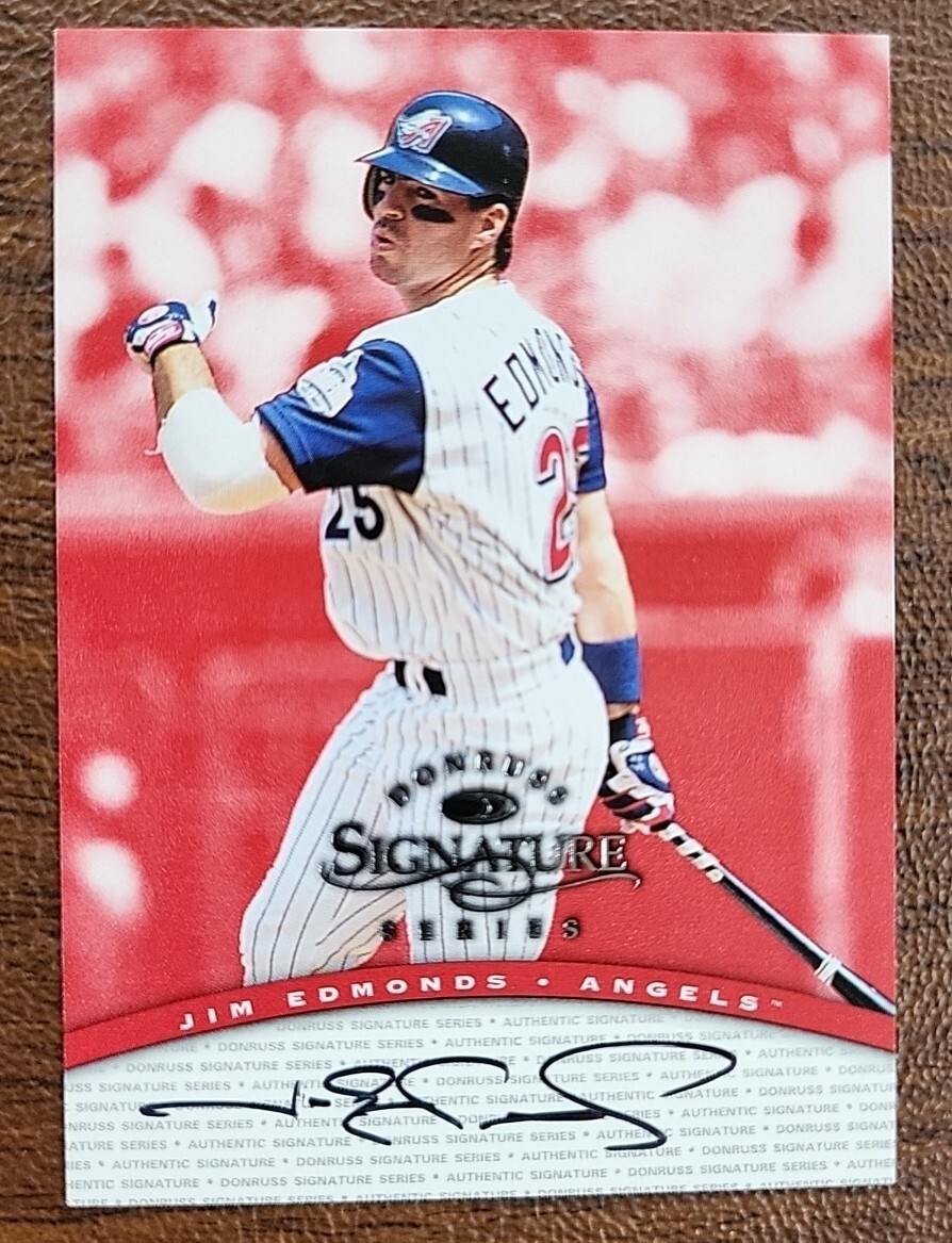 JIM EDMONDS 1997 DONRUSS SIGNATURE SERIES ANGELS AUTO AUTOGRAPH SIGNED ...