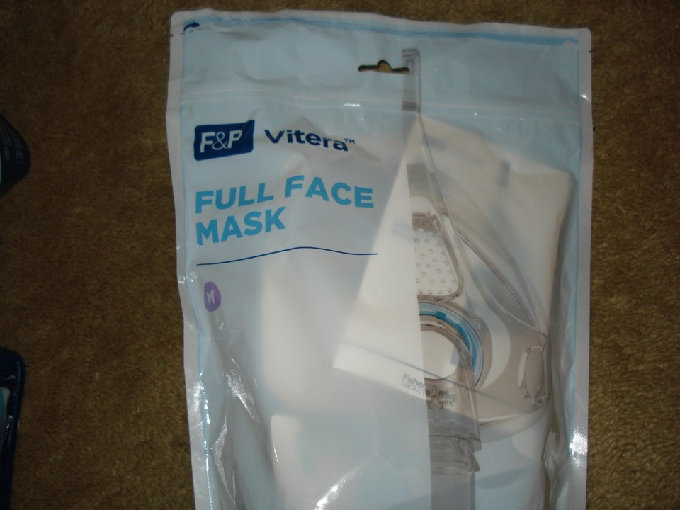 New Sealed F&P Vitera Full Face Mask - Mask & Head Gear Medium A Ref ...
