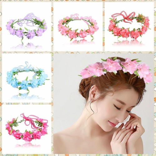 Forehead Flower Hairband Color Crown Wedding Hair Band Women Girl | eBay UK