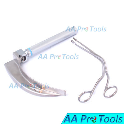 Macintosh Laryngoscope Blade With Small Handle Free Magill Forceps | eBay