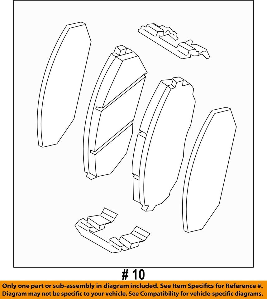 KIA OEM 14-15 Sorento Front Suspension Brake Components-Brake Pads ...