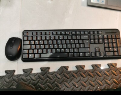 Trust Wireless Keyboard And Mouse With 2 Dongles- Used | eBay