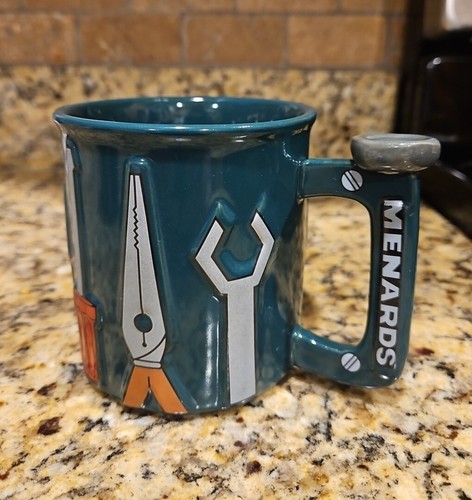 Menards Green Coffee Mug Cup 3D Tools Wrench Pliers Handyman Man Cave ...