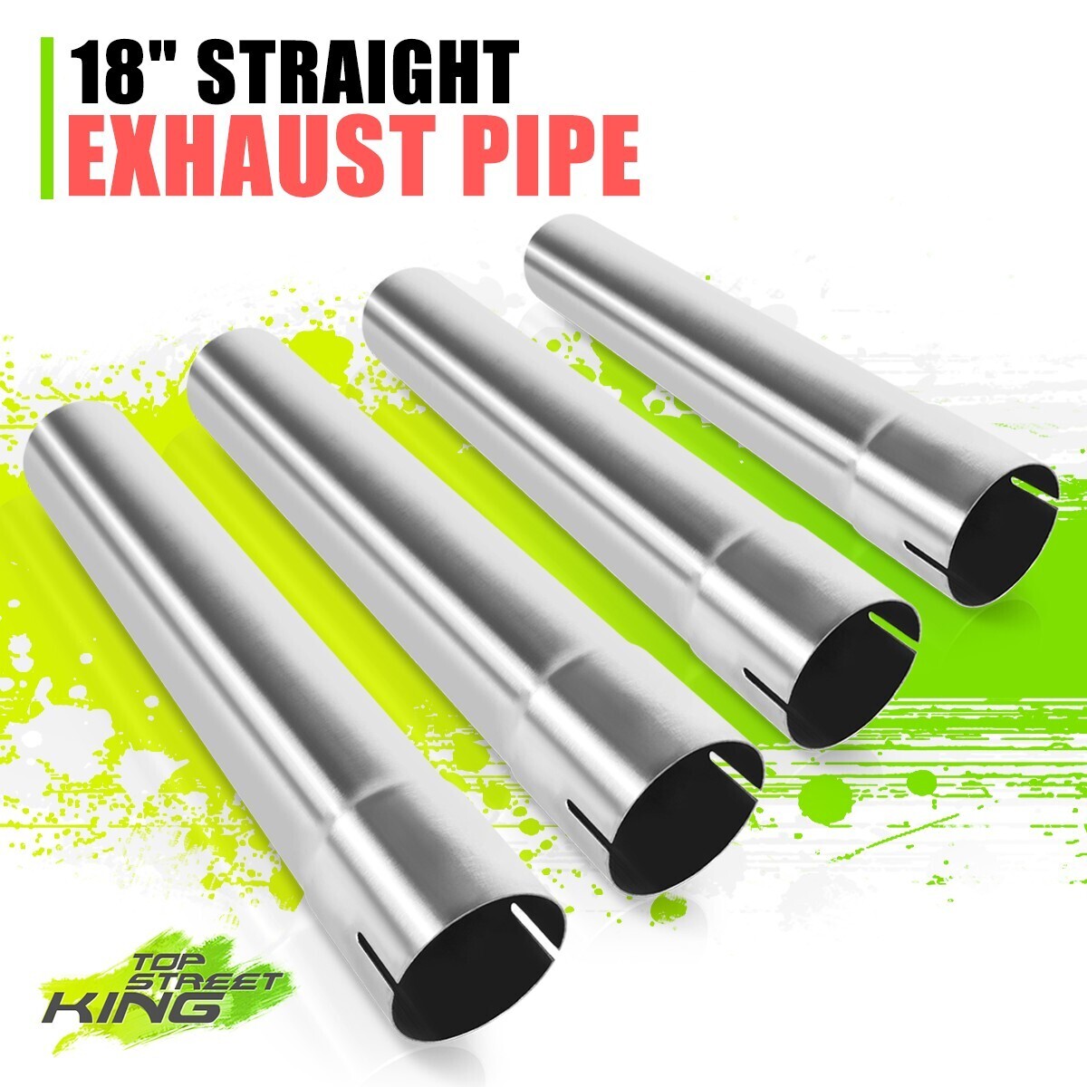 4x 3"OD Polished Stainless Steel DIY Custom Exhaust Tube 18" Long ...