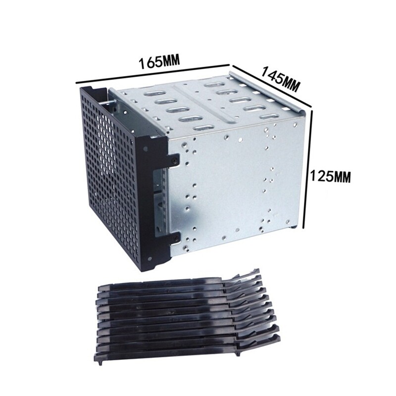 5.25 Inch to 5 x 3.5 Inch SATA D Cage Rack Hard Drive Disk Enclosure ...