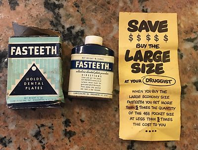 1940's Fasteeth Tin NIB NOS 3" | eBay