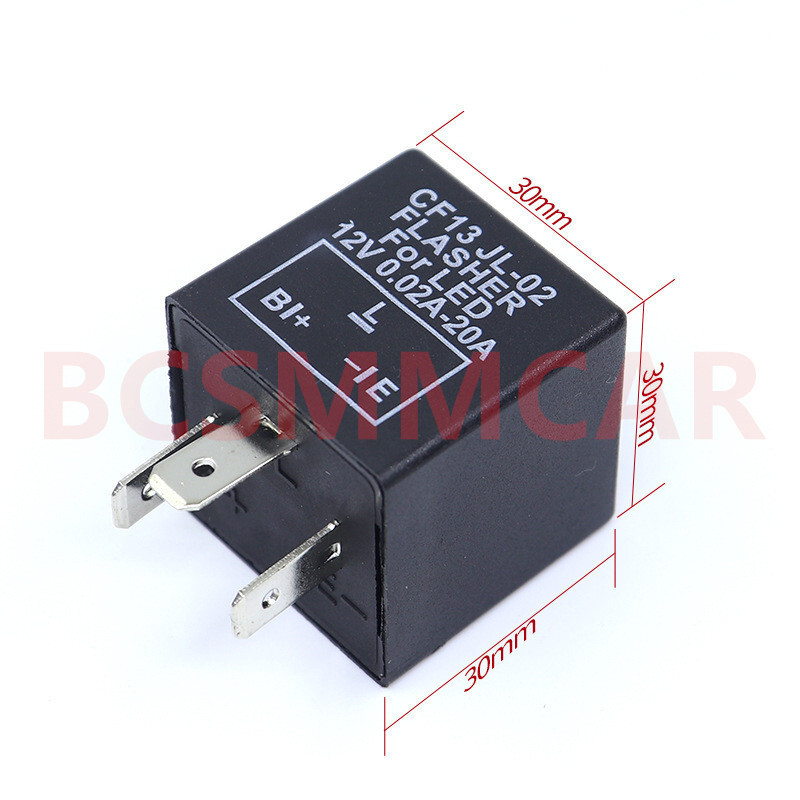 3-Pin CF13 Adjustable LED Flasher Relay For Car Turn Signal Light Bulbs ...