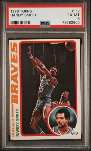 1978 Topps Basketball #112 Randy Smith PSA 6 EX-MT Buffalo Braves NY ...