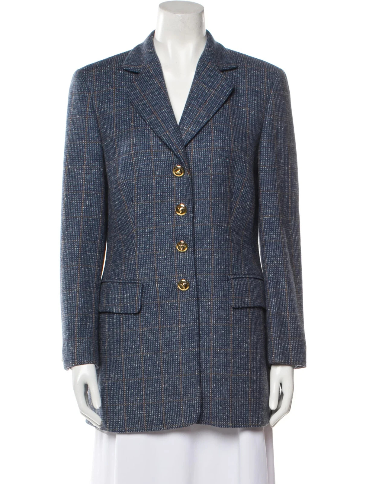 [ESCADA] Escada Virgin Wool Tweed Pattern Blazer - Si… - Gem
