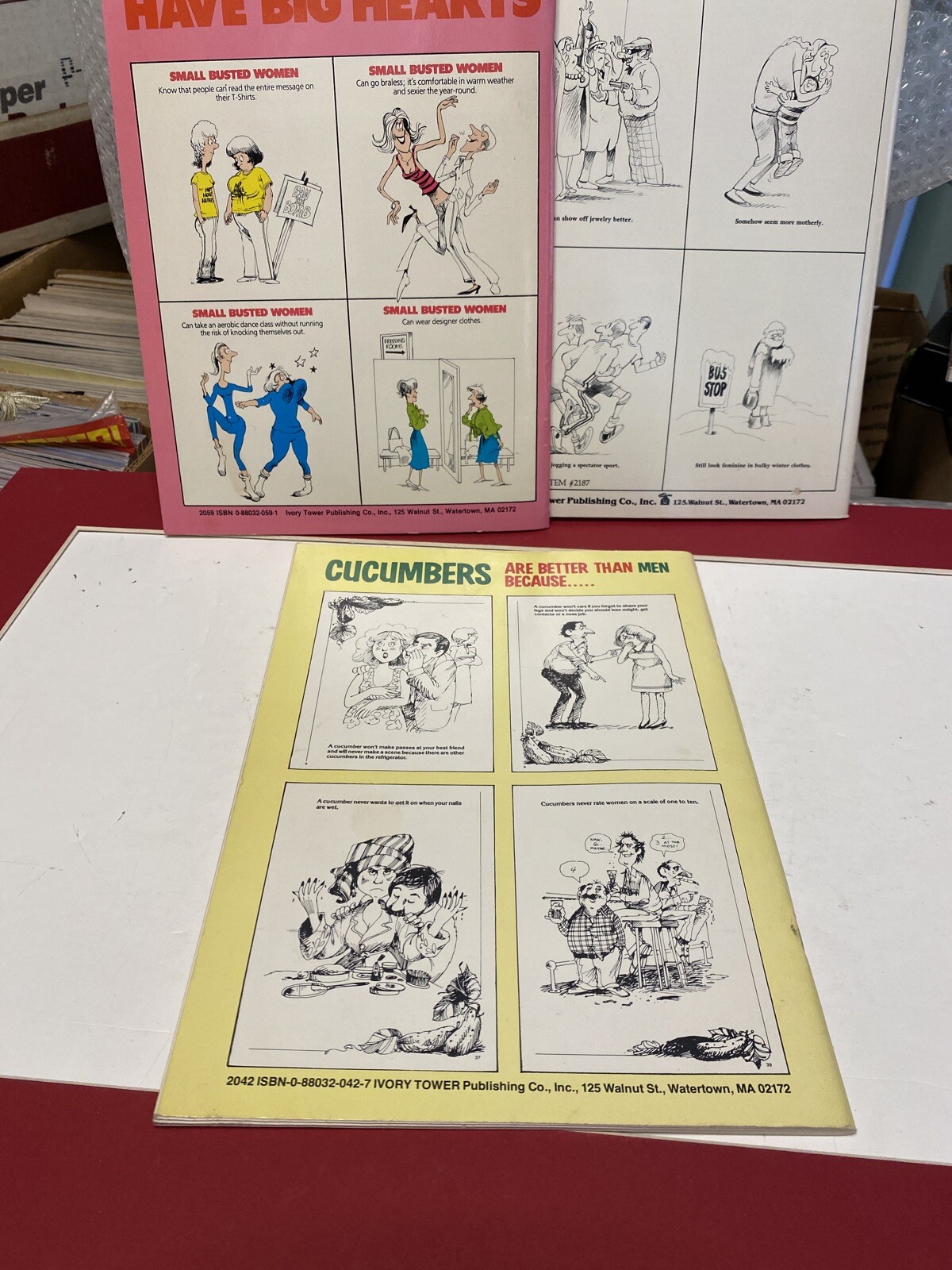 Three 1980’s Ivory Tower Adult Humor Books Big Busted Small Busted ...