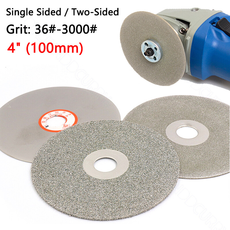 4" 100mm Diamond Coated Flat Lap Wheel Grinding Polishing Disc Disk 36 ...