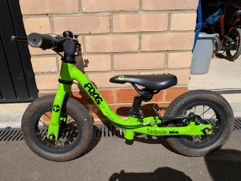 Frog Tadpole Mini Balance Bike 10" Green | eBay UK
