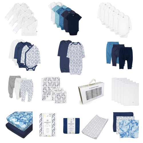 50-Piece Oh Set Newborn Essentials Gift Box 100% Organic Cotton for ...