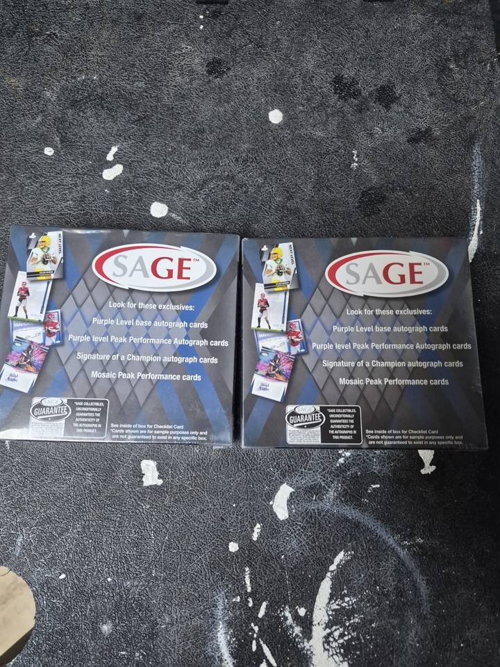 New 2025 Sage Football High Series Mega Box Factory Sealed Lot Of 2 ...