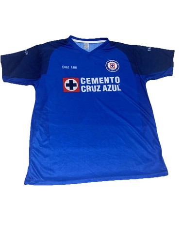 Cruz Azul F.C. Cemento Football Jersey Blue Soccer Caliente.mx Large ...