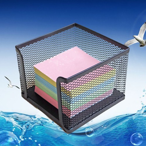 Wire Mesh Self-stick Note Dispenser Notes Holder Desktop self-stick ...