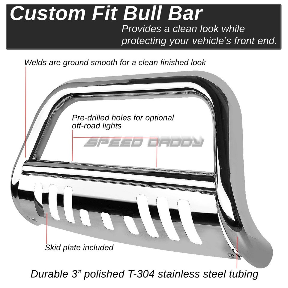 FOR 07-14 CHEVY SUBURBAN/TAHOE/ESCALADE CHROME BULL BAR PUSH BUMPER ...