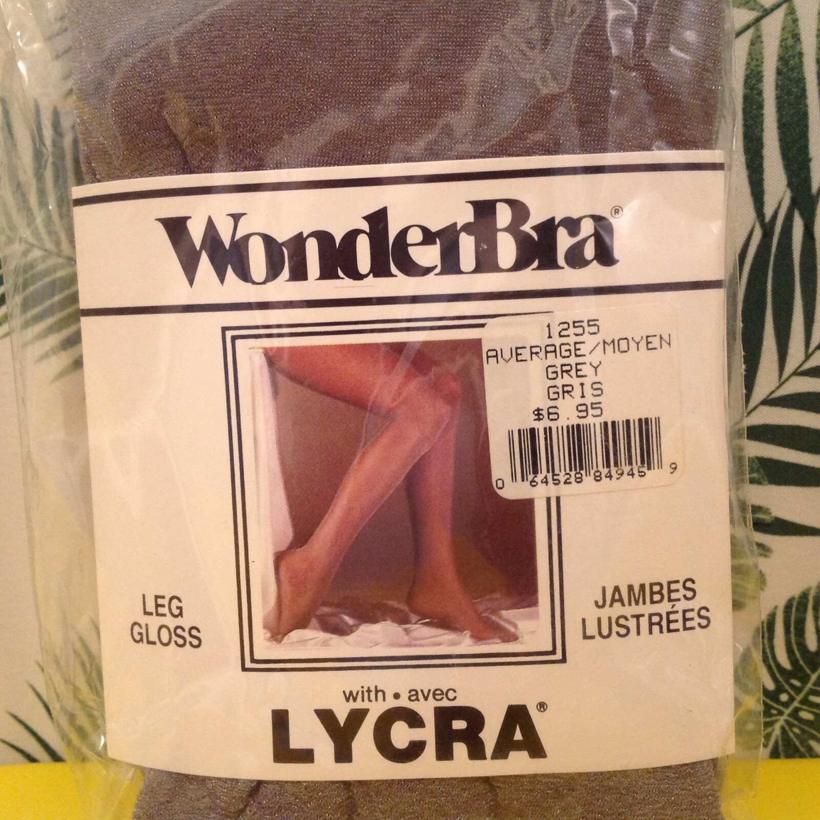 Vintage Pantyhose Wonderbra Leg Gloss Color Grey Size Average 100-140 ...