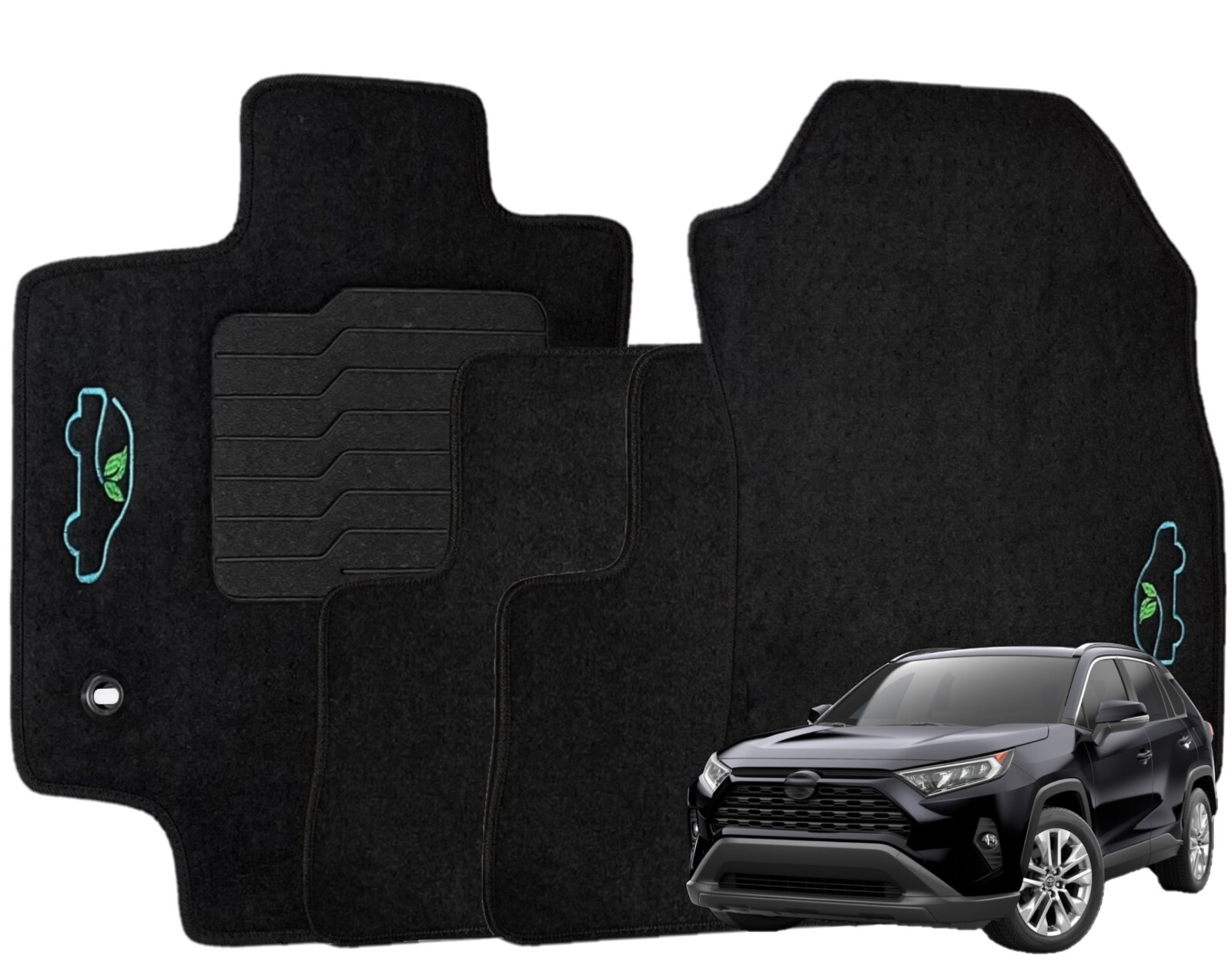 Carpet Floor Mats for 2019 to 2024 Toyota Rav4 Front and Rear Rav-4 ...