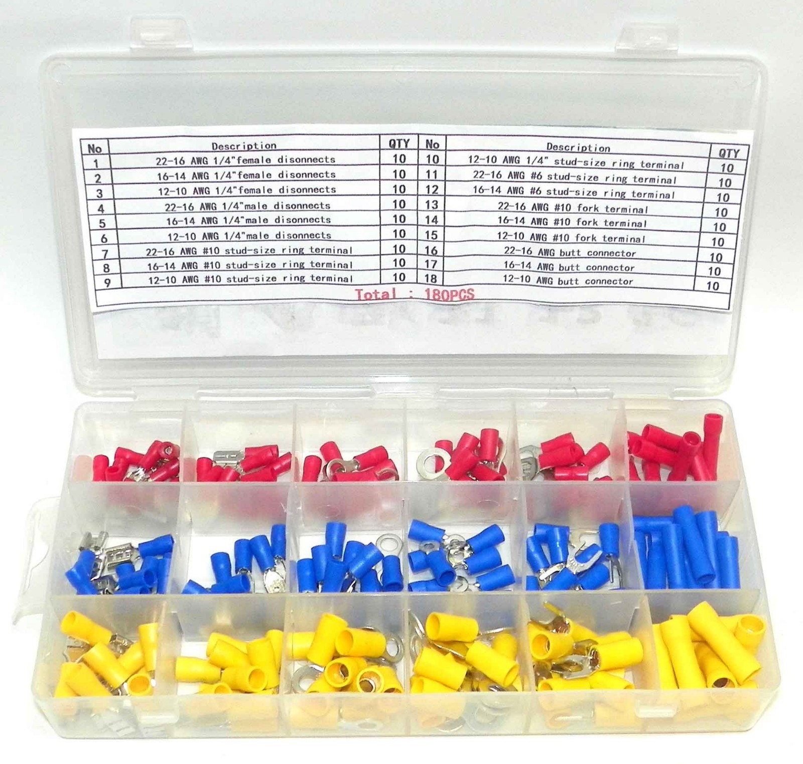 WSM Universal Wire Terminal Kit, 180 PIECES 014-1050 | eBay