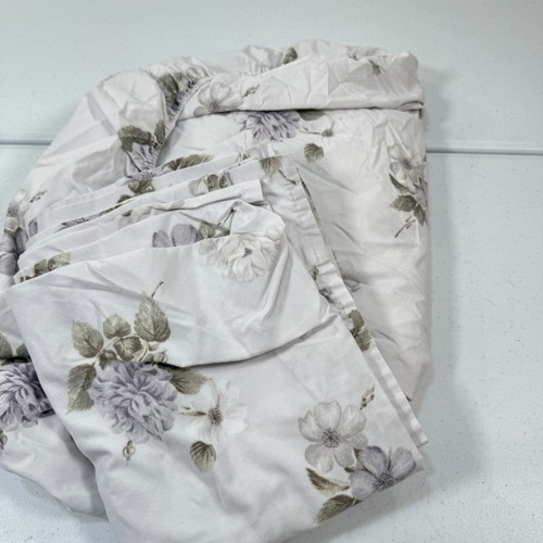 vintage jcpenney sheet set double full purple floral blend y2k 80s 90s ...