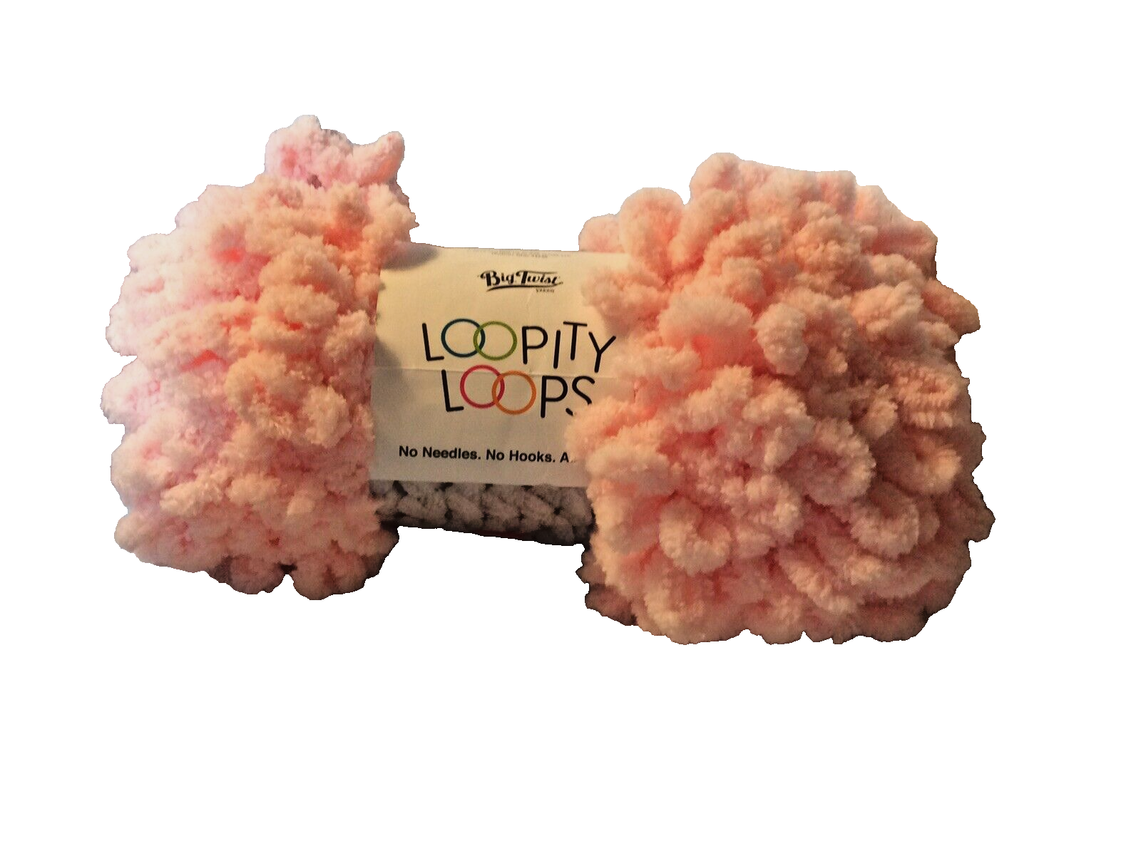 Big+Twist+Loopity+Loops+Finger+Knit+Loop+Yarn+Skein+Scarf+Peach for ...