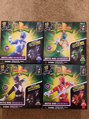 Power Rangers Battle Bike Red, Green, Blue and Black Rangers ...